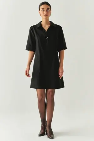 EXQUISE Janelle Mini Dress - Black
