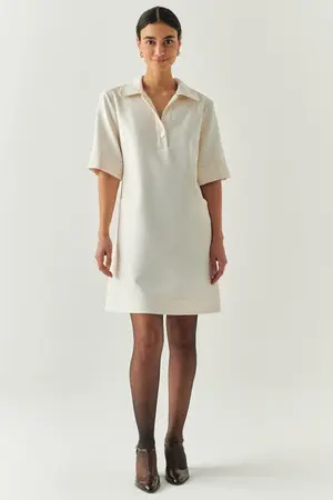 EXQUISE Janelle Mini Dress - Ecru