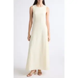 EMPORIO ARMANI Emporio Armani Cady Scoop Neck Midi Dress