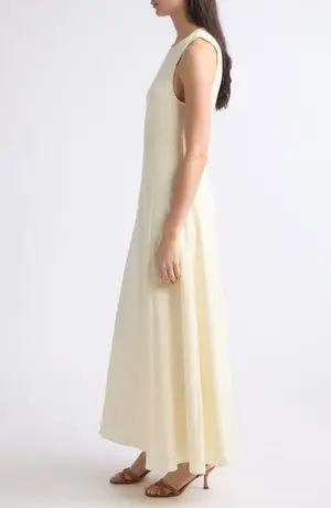Emporio Armani Cady Scoop Neck Midi Dress