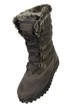 Mountain Warehouse Vostok Leather Mid Calf Boots - Gray
