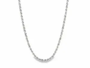 ANCONA JEWELRY Sterling Rope Chain Necklace, -inch - Silver