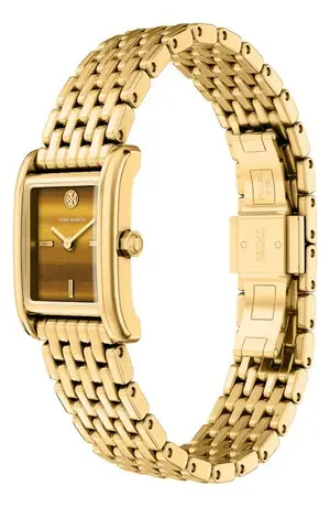 Tory Burch Eleanor Tiger's Eye Bracelet Watch