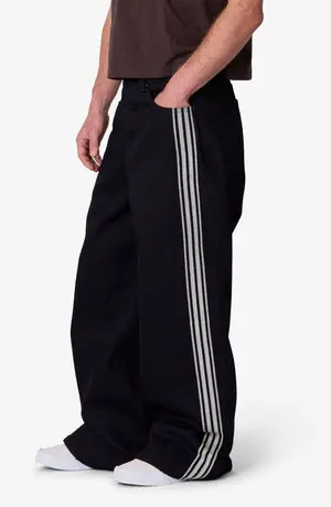 Mnml Rave Side Stripe Relaxed Leg Jeans