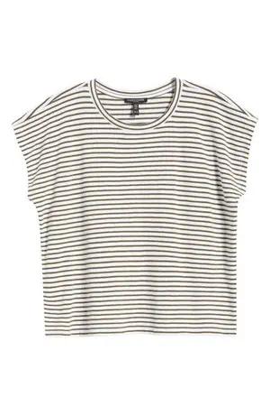 Eileen Fisher Striped Organic Cotton Dolman Sleeve Top