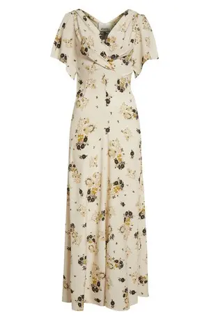 Isabel Marant Étoile Falja Floral Stretch Silk A-line Dress