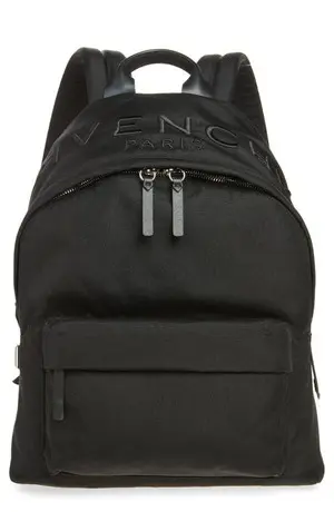 Givenchy Logo Embroidered Backpack - Black
