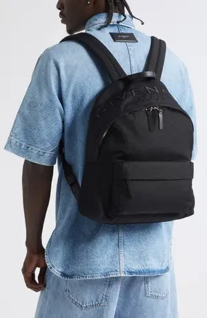 Givenchy Logo Embroidered Backpack