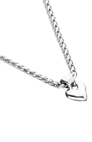 UNODE50 Sterling Plated Necklace With Heart Detail