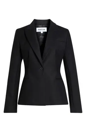 Partow Kenmare Cotton Blazer - Black