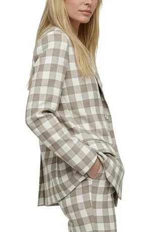 LILY AND LIONEL Oatley Check Print Blazer Jacket