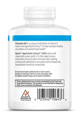 KYOLIC Aged Garlic Extract Formula 106, Circulation Health