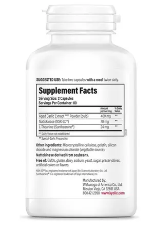 KYOLIC Aged Garlic Extract Formula 109, Blood Pressure Health