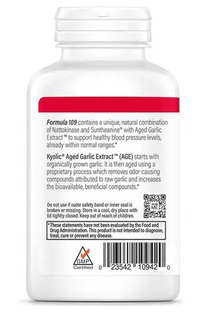 KYOLIC Aged Garlic Extract Formula 109, Blood Pressure Health