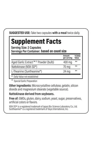 KYOLIC Aged Garlic Extract Formula 109, Blood Pressure Health