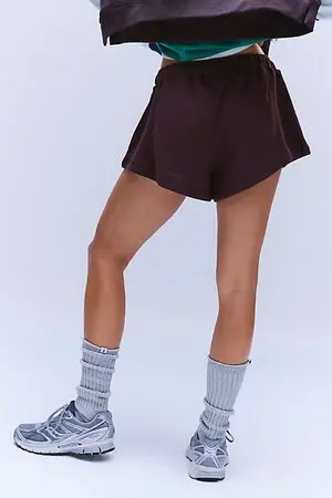 Free People High Press Sweat Shorts - Chocolate