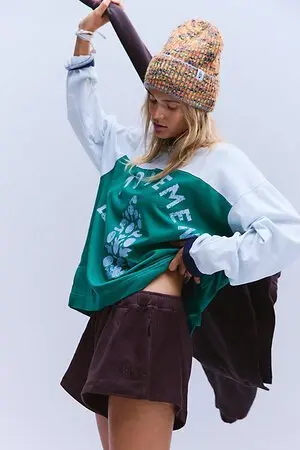 Free People High Press Sweat Shorts - Chocolate