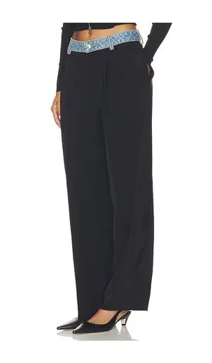 Alexander Wang Mid Rise Pant With Denim Waistband