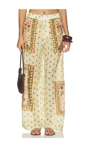 Agua Bendita Caroline Plume Pant In Multi
