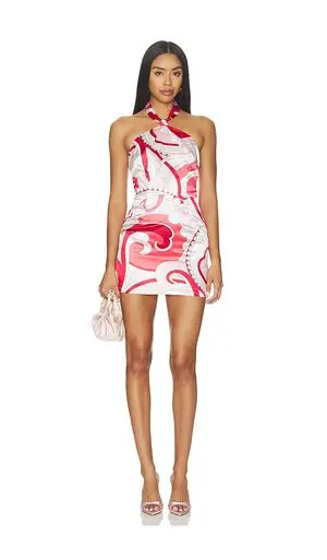 MORE TO COME Martine Halter Mini Dress In Red