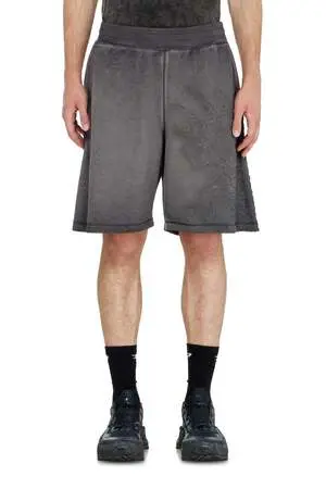 DIESEL® Sweatshorts With Dévoré Motifs And Cold Pigment Dye