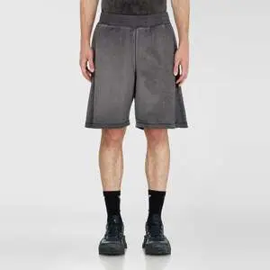 DIESEL® Sweatshorts With Dévoré Motifs And Cold Pigment Dye - Grey