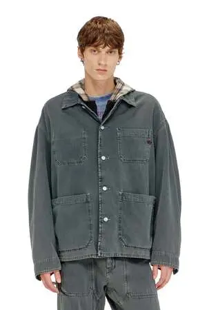 DIESEL® Denim Utility Jacket With Embroidered Detail