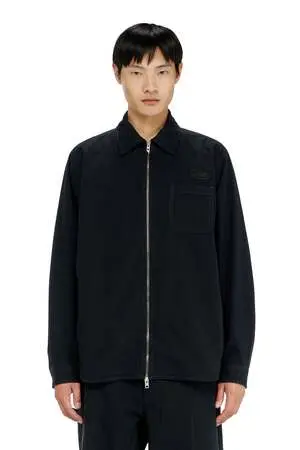 DIESEL® Ripstop Shirt With Zip Closure - Black