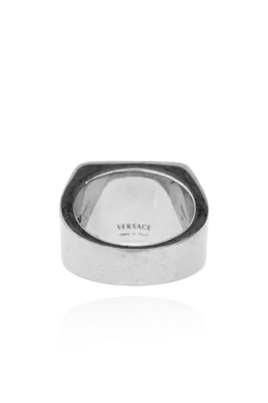 Versace Signet Ring With Stone