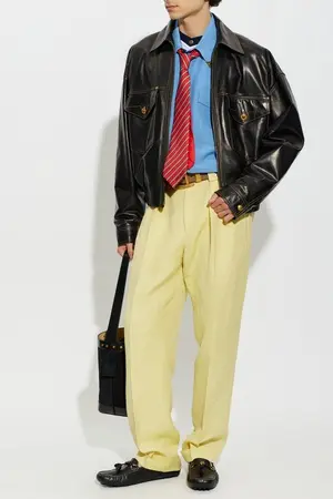 Versace Robin" Leather Moccasins