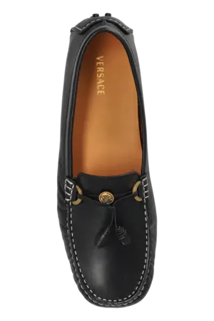 Versace Robin" Leather Moccasins