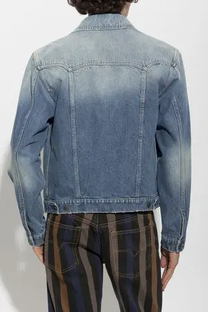 Versace Denim Shirt With Appliqués