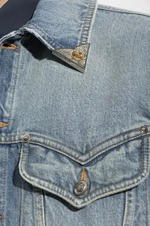 Versace Denim Shirt With Appliqués