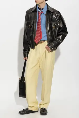 Versace Linen Shirt With Pockets