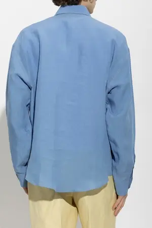 Versace Linen Shirt With Pockets