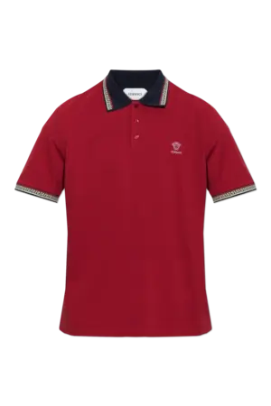 Versace Polo With Embroidered Logo