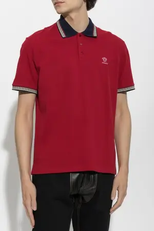 Versace Polo With Embroidered Logo