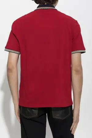Versace Polo With Embroidered Logo