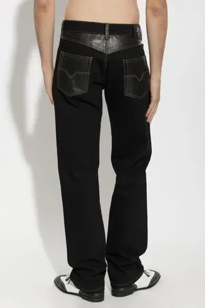 Versace Jeans With Leather Inserts