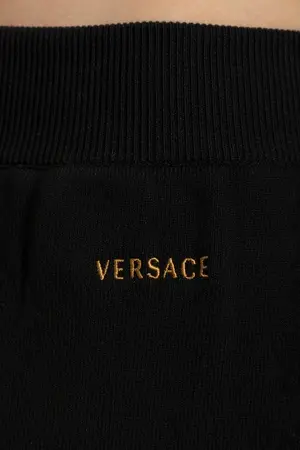 Versace Cotton Pants With Cuffed Legs