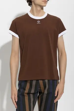 Versace T-shirt With Embroidered Logo