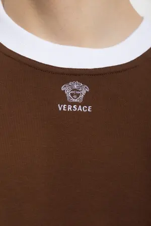 Versace T-shirt With Embroidered Logo