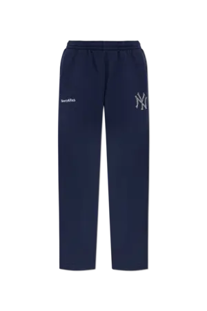 SPORTY & RICH Sweatpants From The '47 & The New York Yankees’ Collection - Navy Blue