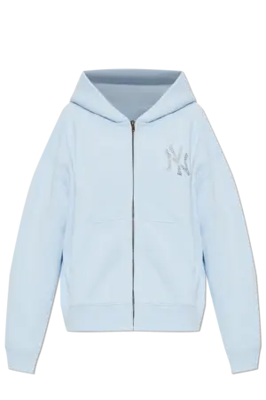 SPORTY & RICH 47 & New York Yankees Collection Zip-up Hoodie - Light Blue
