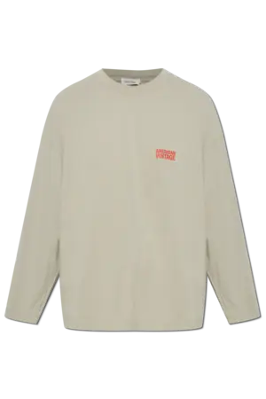 American Vintage T-shirt With Printed Logo - Grey