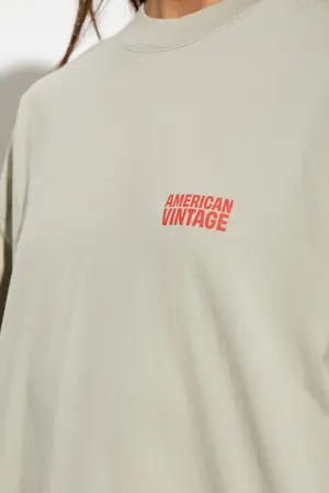 American Vintage T-shirt With Printed Logo