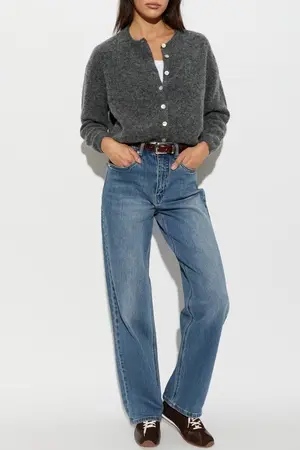 American Vintage Button-front Cropped Cardigan