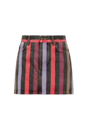Versace Short Denim Skirt - Multicolour
