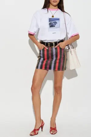 Versace Short Denim Skirt