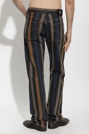 Versace Striped Pattern Jeans